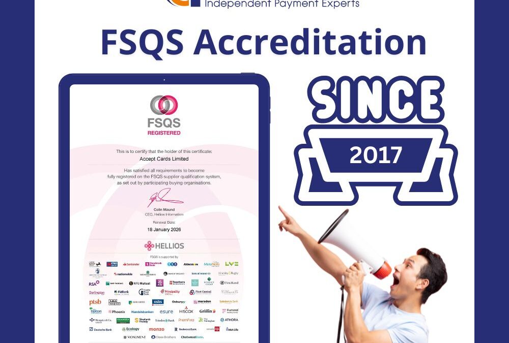 FSQS Accredited Since 2017 - Accept Cards